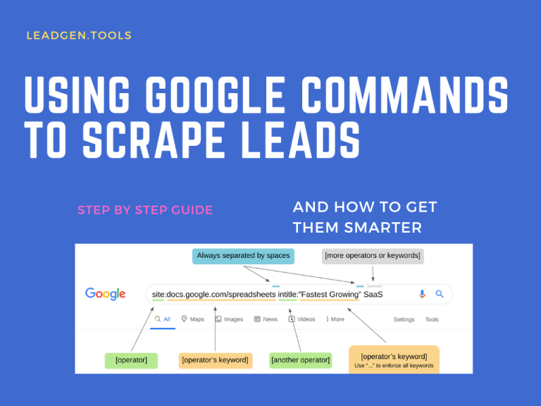 How to use Google Commands to get Leads - Lead Generation Tools
